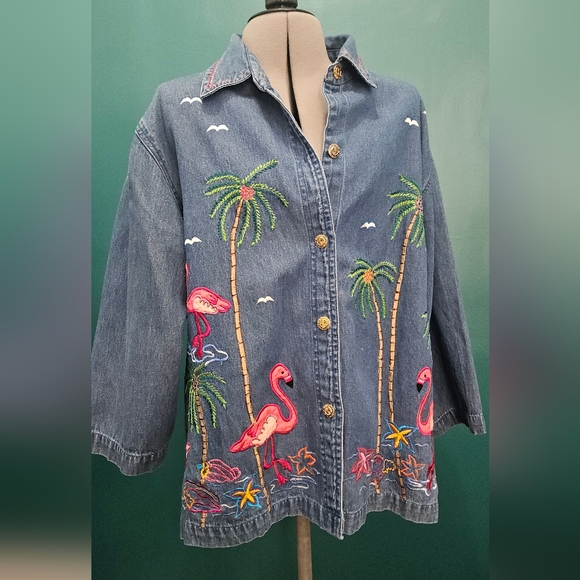 new directions | Jackets & Coats | New Directions Embroidered Blue ...